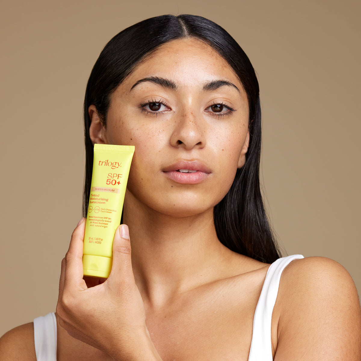NEW SPF 50+ Tinted Moisturising Sunscreen in 3 sheer tints – Trilogy ...