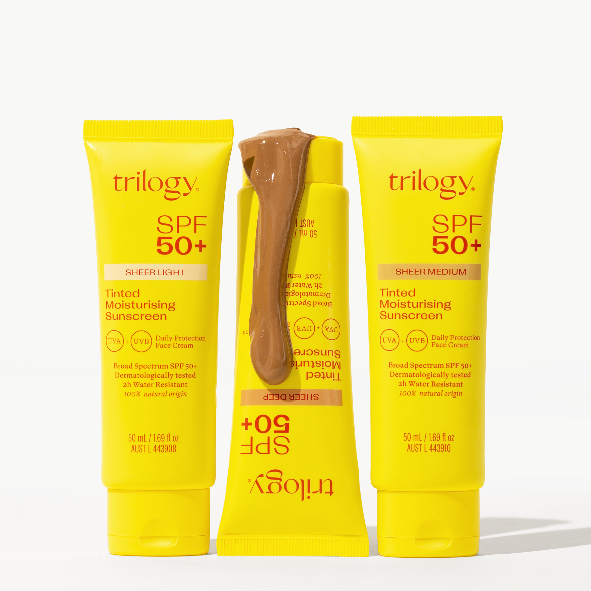 SPF 50+ Sheer Tinted Moisturising Sunscreen – Trilogy Natural Products AU